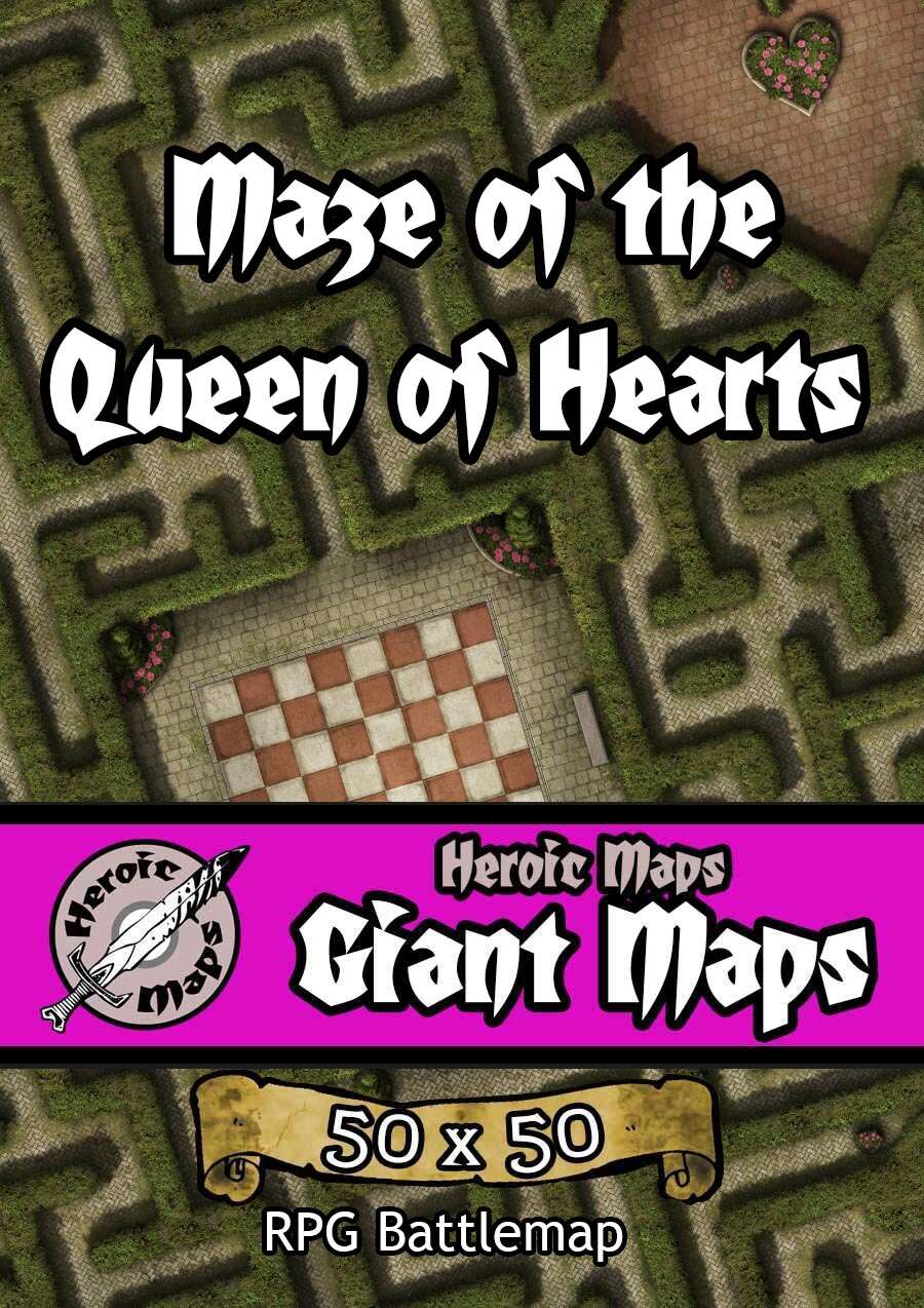 Heroic Maps - Giant Maps: Maze of the Queen of Hearts - Heroic Maps ... Heroic Maps - Giant Maps: Maze of the Queen of Hearts - Heroic Maps ...